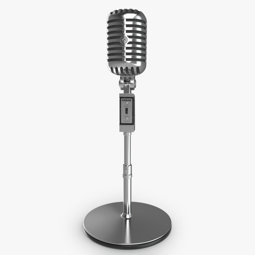 Retro Microphone 3d Model