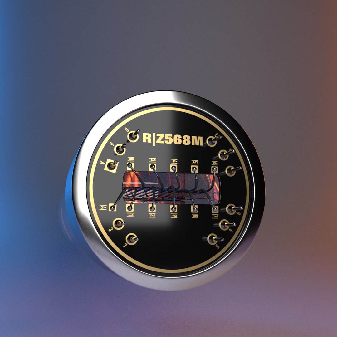 3D model modern nixie tube rz568m - TurboSquid 1391309