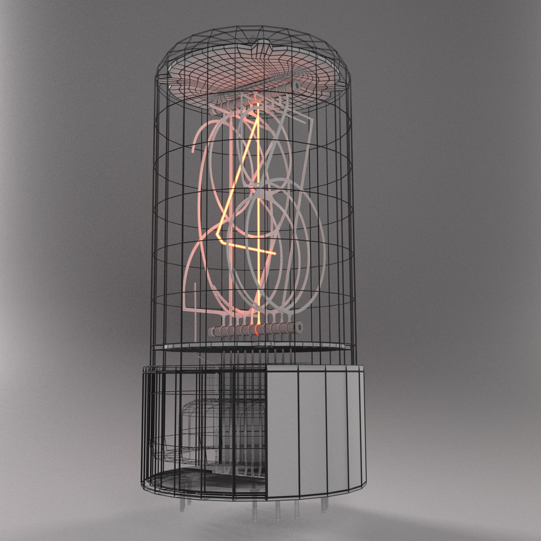 3D model modern nixie tube rz568m - TurboSquid 1391309