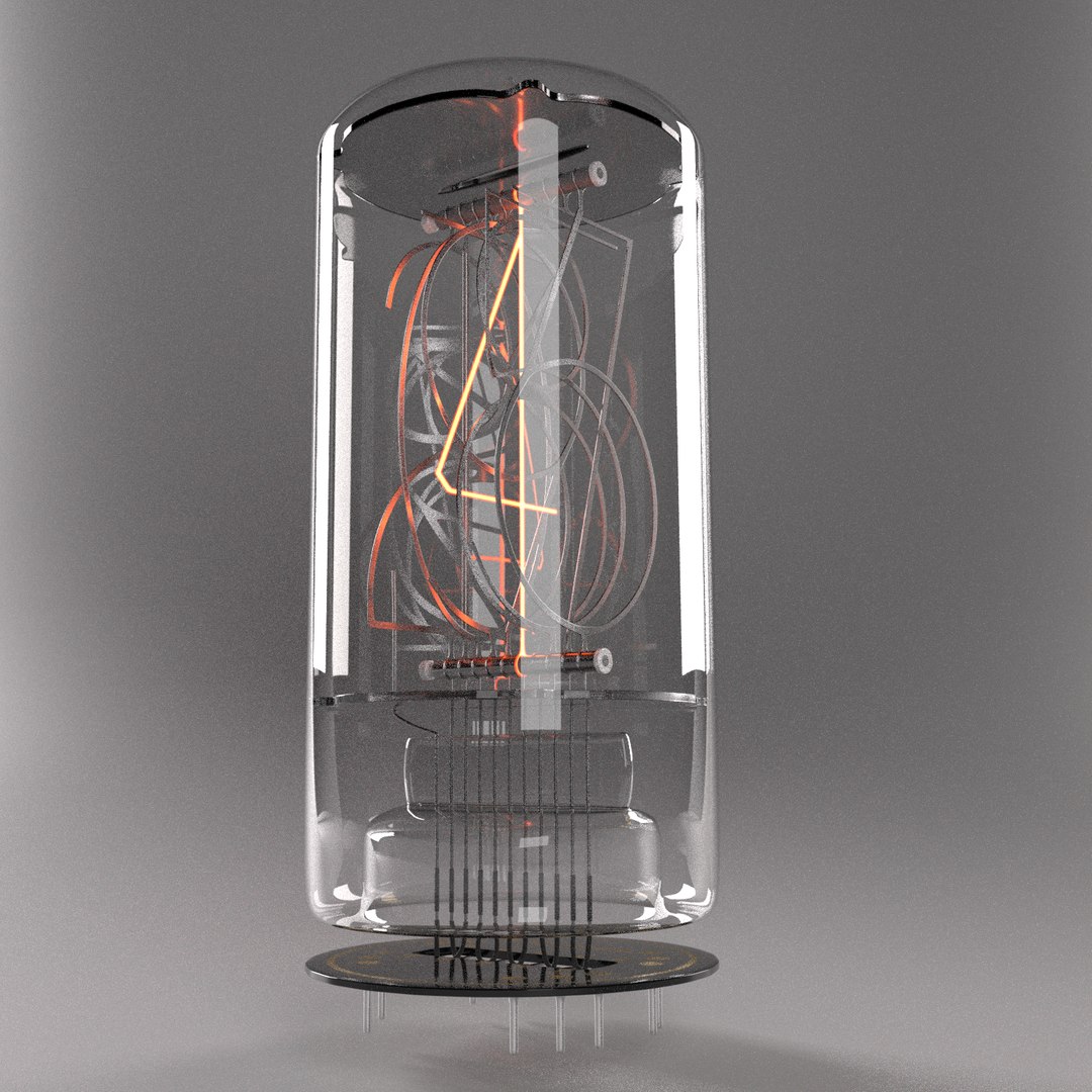 3D model modern nixie tube rz568m - TurboSquid 1391309