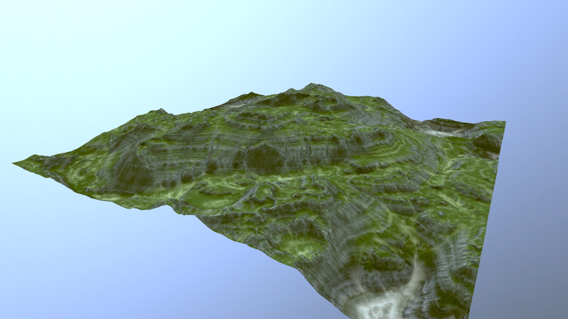 Hills Cliffs Terrain 3d Obj