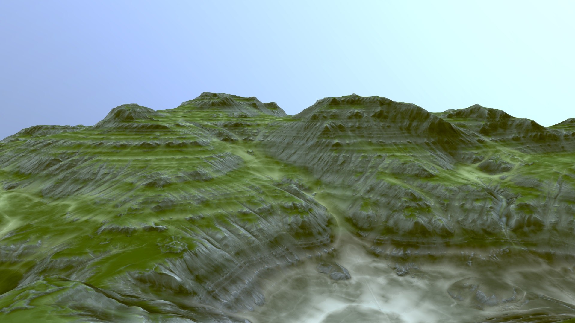 Hills Cliffs Terrain 3d Obj