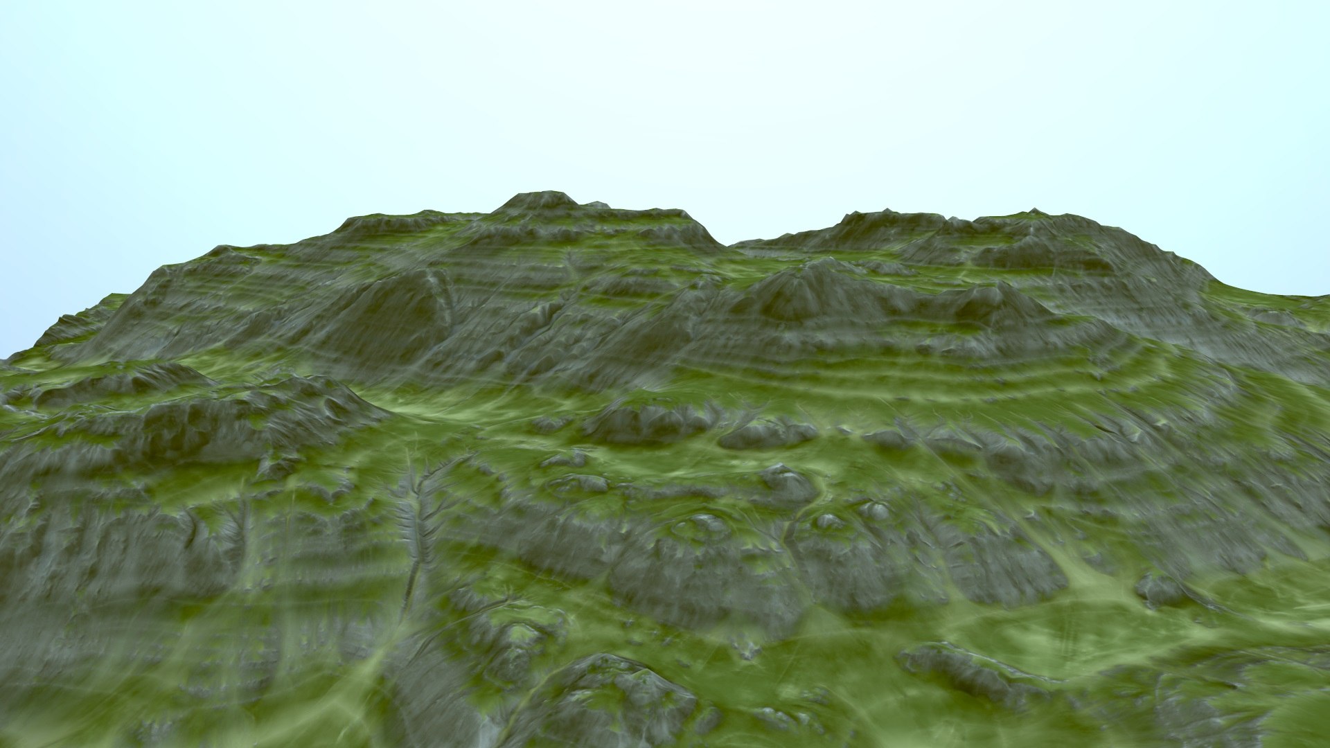 Hills Cliffs Terrain 3d Obj