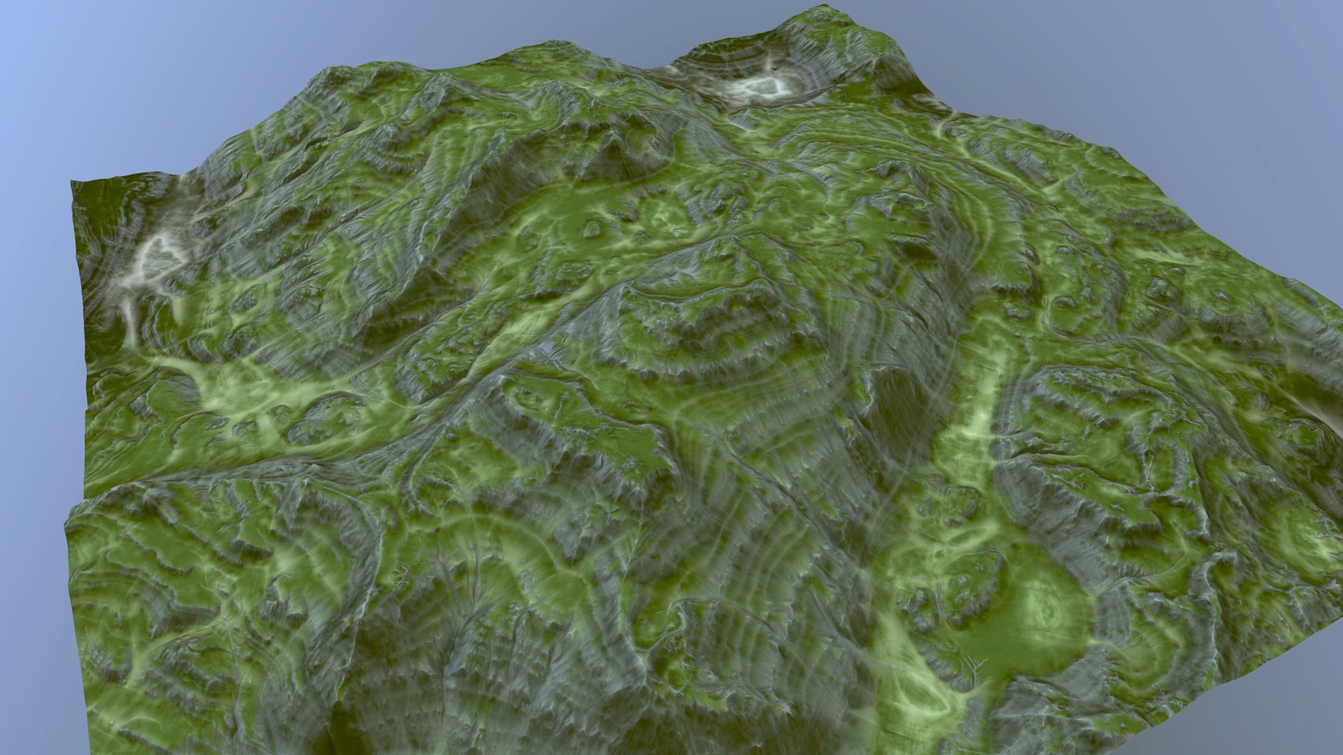 Hills Cliffs Terrain 3d Obj