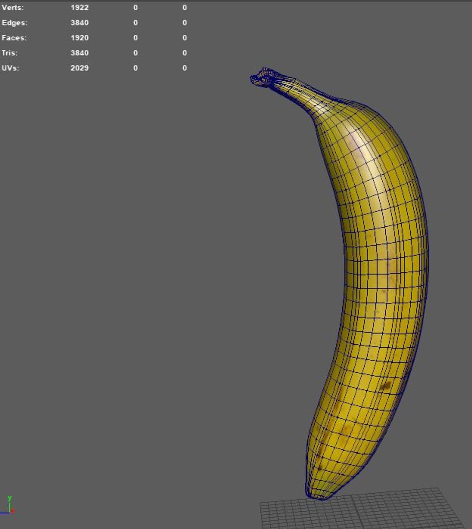 Banana Fruit Food Model - TurboSquid 1538152