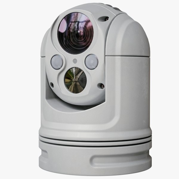 modelo 3d Sistema de cámara PTZ multisensor giroscópico estabilizado ...