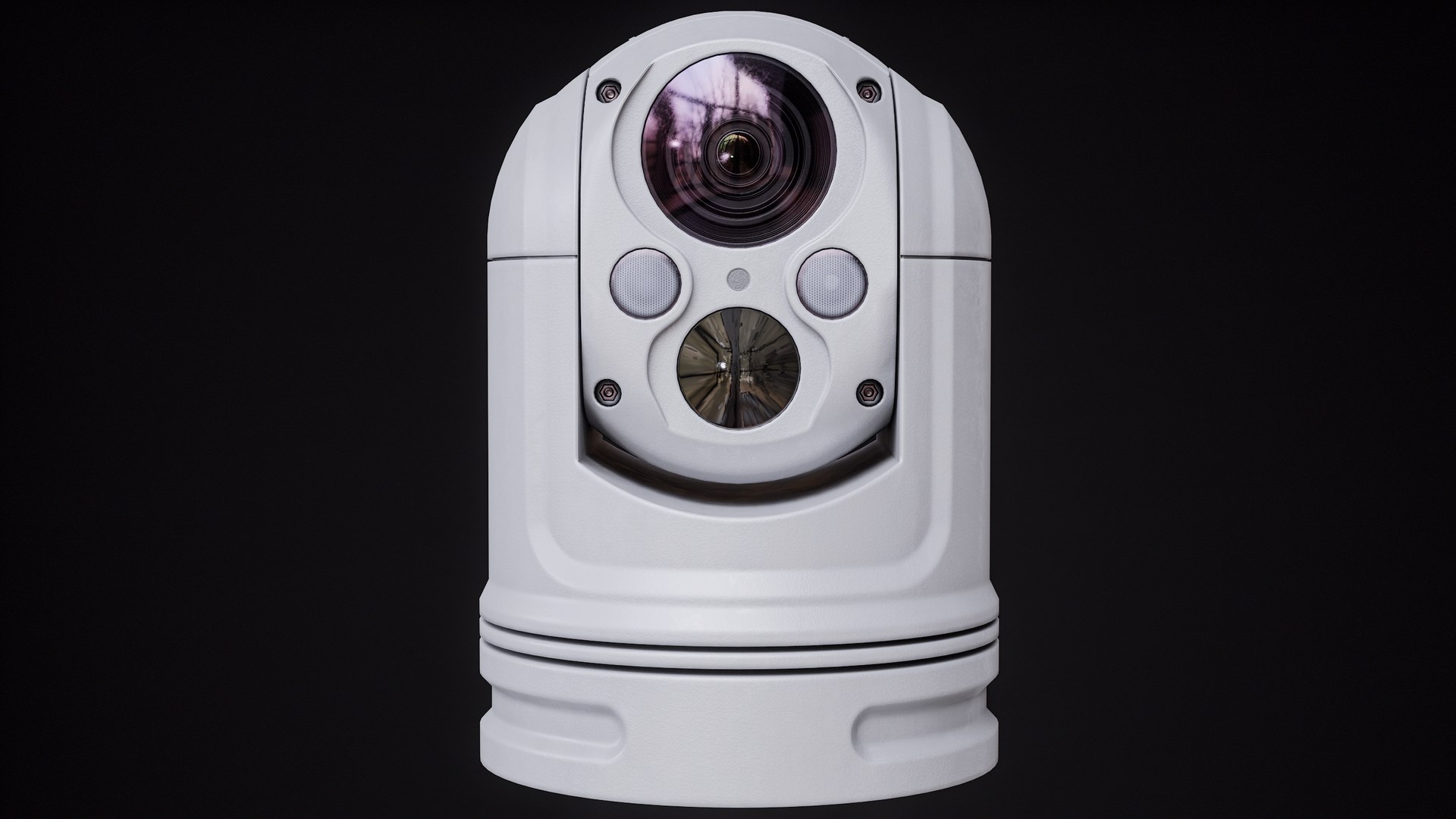 3D Multisensor Gyro Stabilized PTZ Camera System Type 1 PBR Model ...