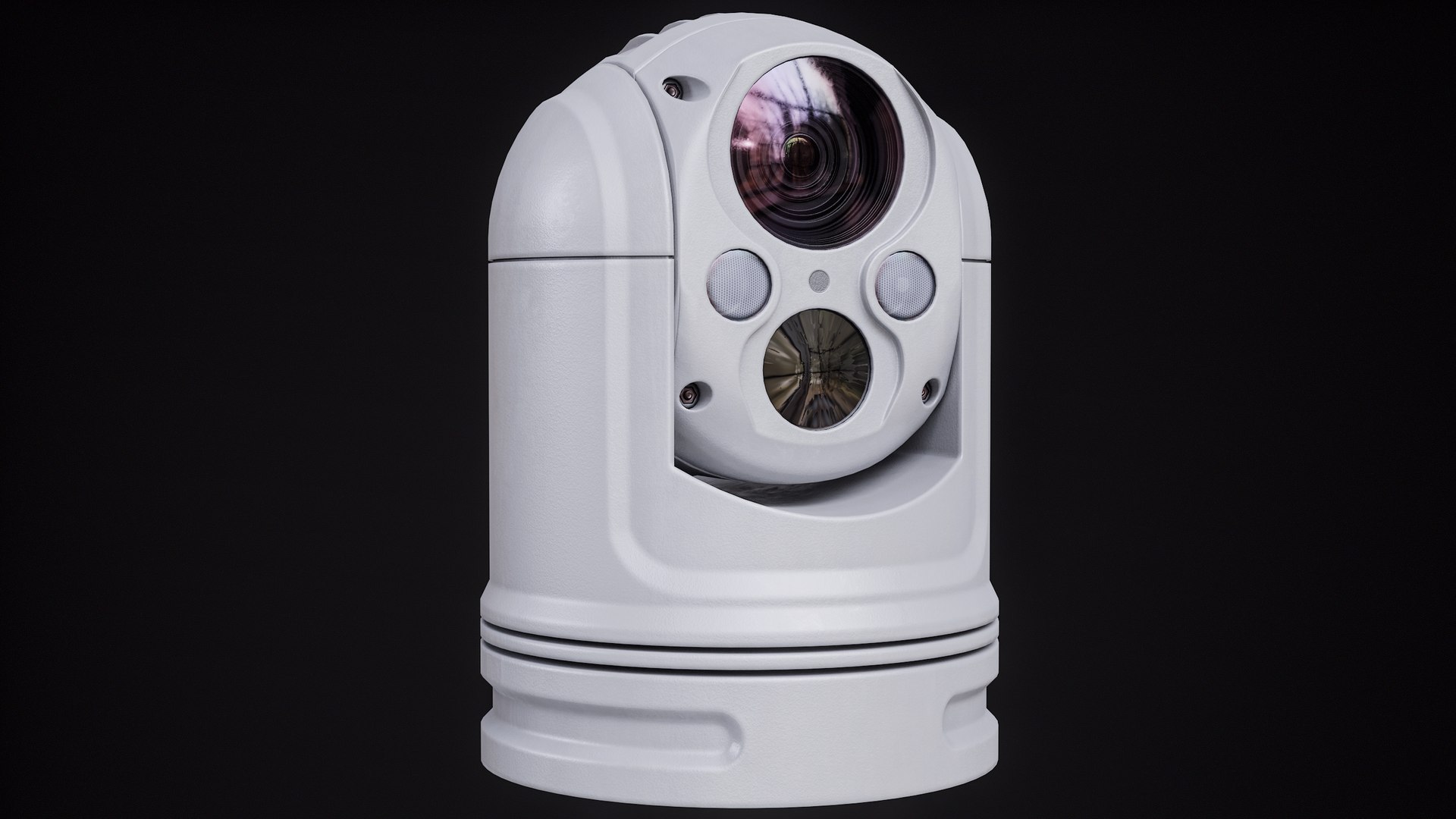 3D Multisensor Gyro Stabilized PTZ Camera System Type 1 PBR Model ...