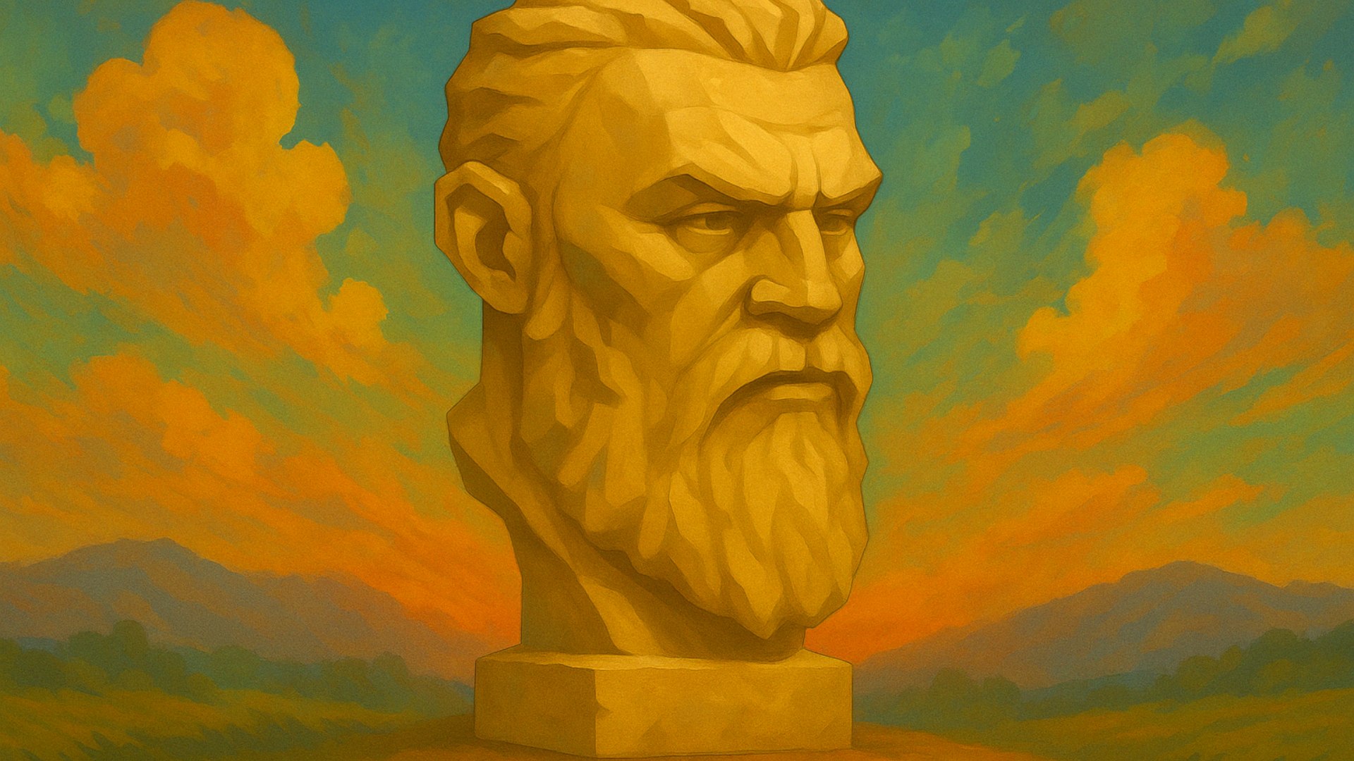 Stylized Monument Head Statue 3K Tris Low Poly Game Asset FBX OBJ BLEND ...
