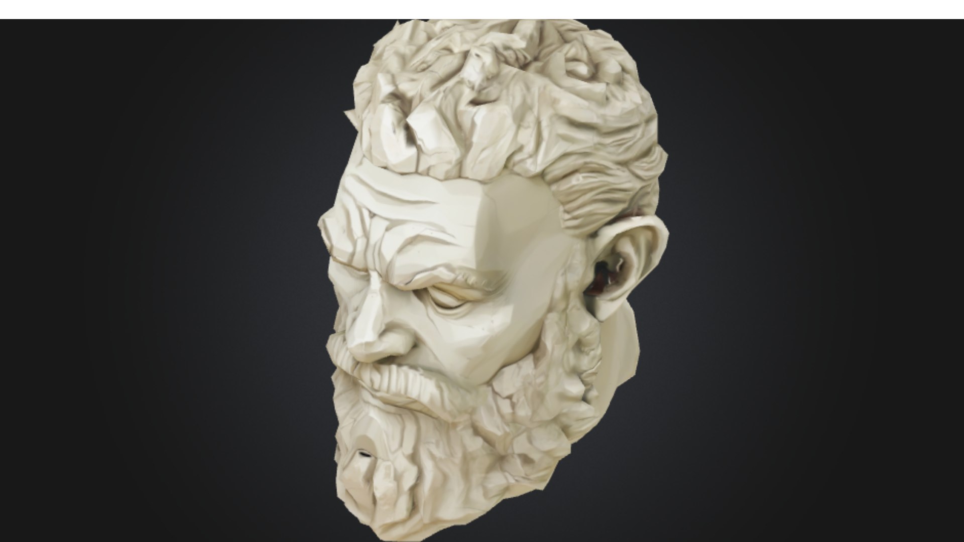 Stylized Monument Head Statue 3K Tris Low Poly Game Asset FBX OBJ BLEND ...