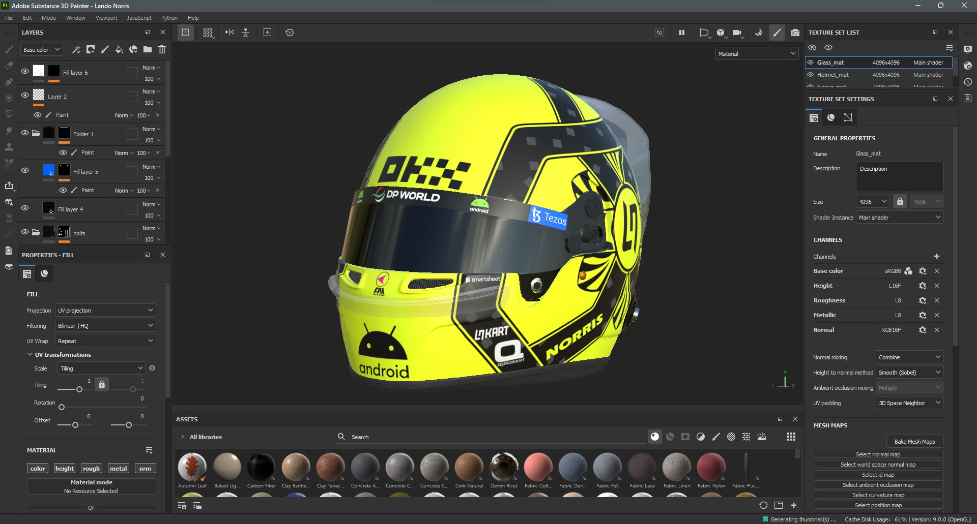 3D F1 Lando Norris Helmet 2023 - TurboSquid 2116355