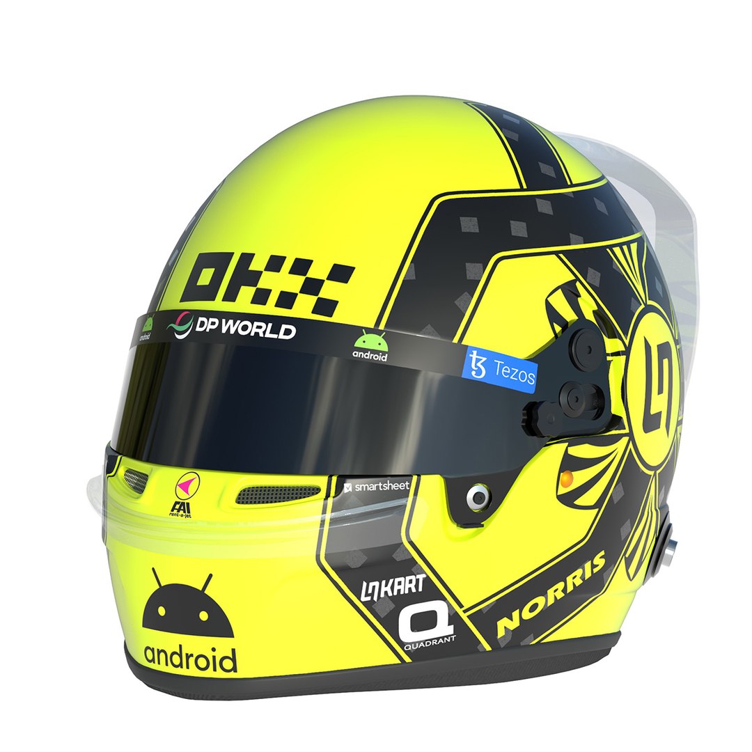 3D F1 Lando Norris Helmet 2023 - TurboSquid 2116355