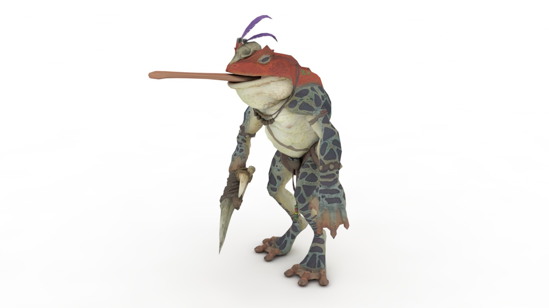 Frog Cartoon Man 3D - TurboSquid 1910584