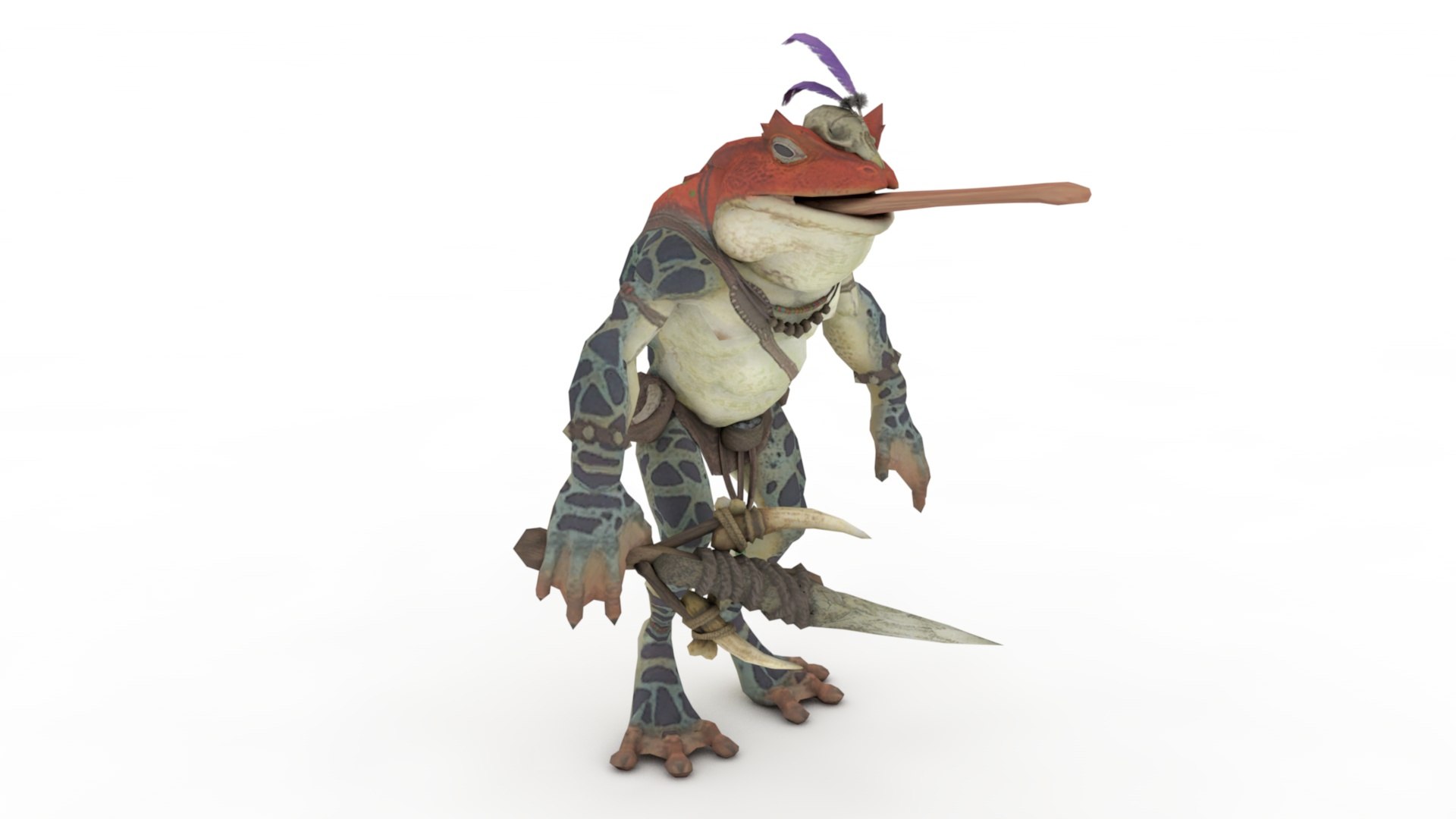Frog Cartoon Man 3D - TurboSquid 1910584