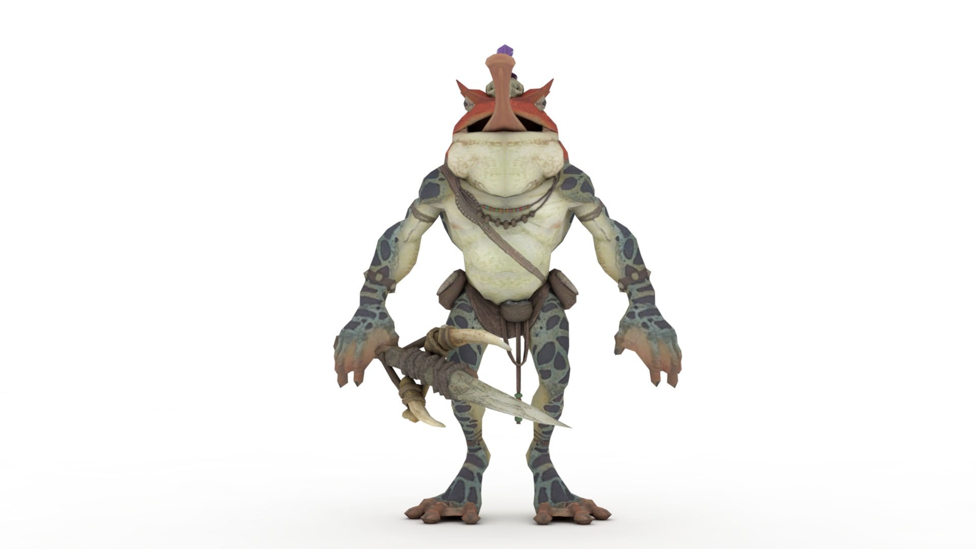 Frog Cartoon Man 3D - TurboSquid 1910584
