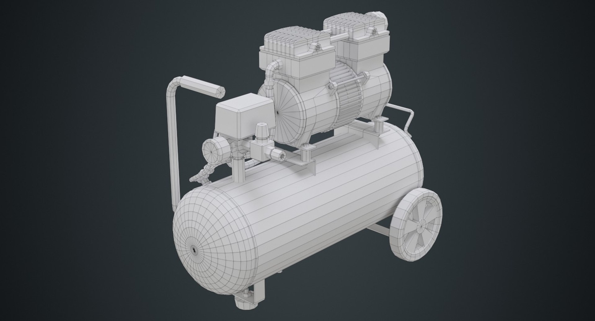 3D Air Compressor 2b Model - TurboSquid 1325329