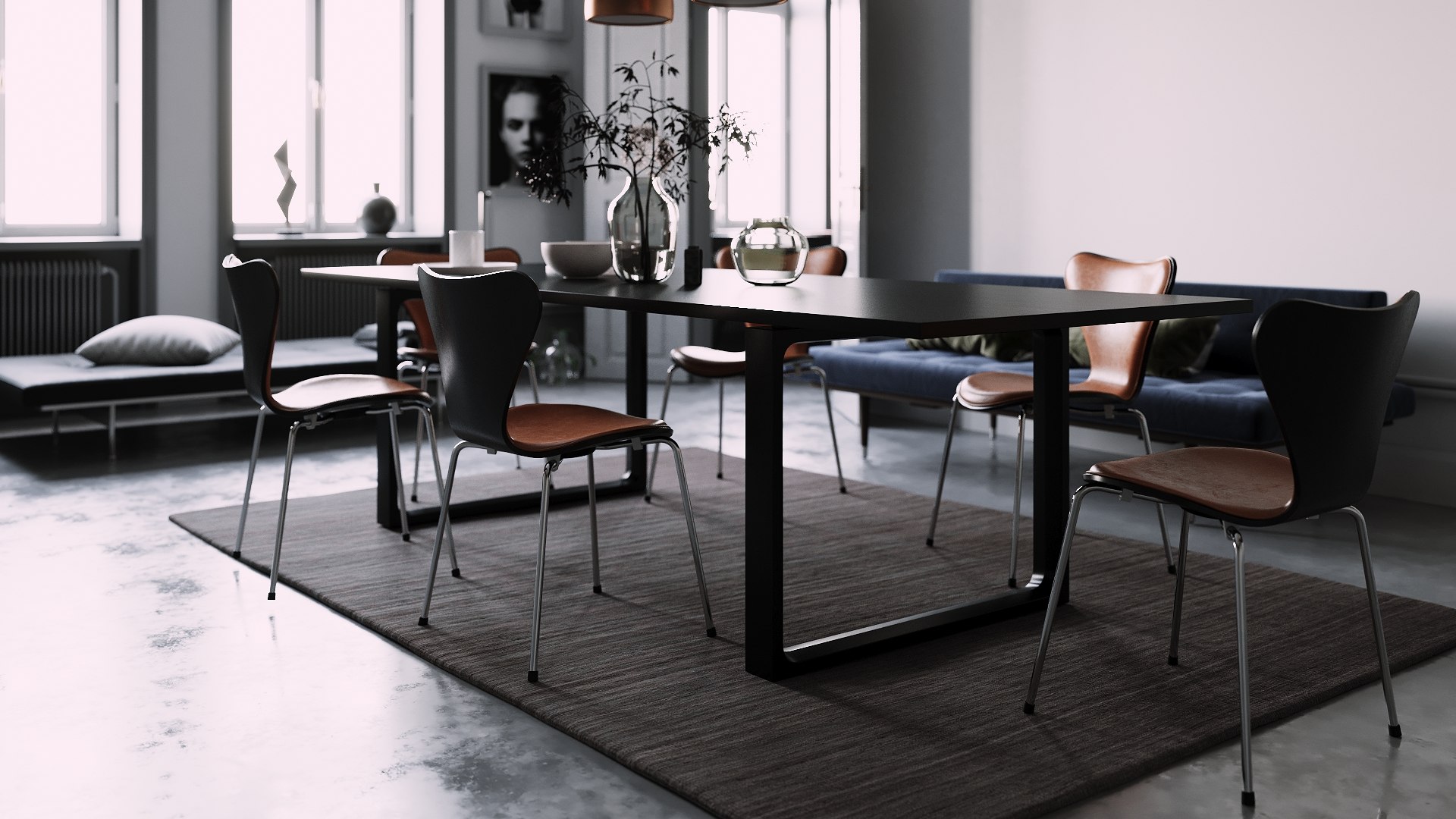 Fritz hansen essay dining table 3D model - TurboSquid 1598178