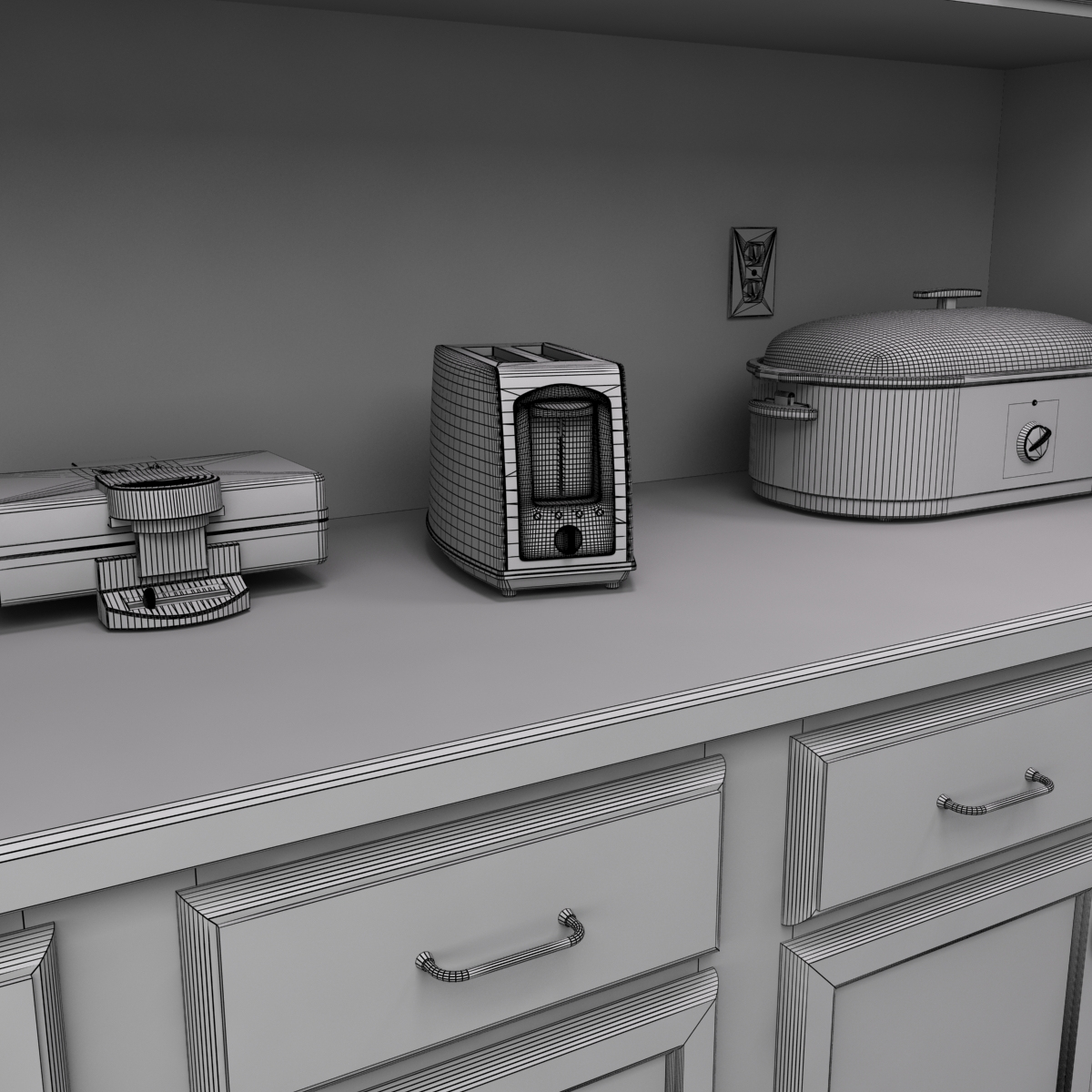kitchen scene 3d model
