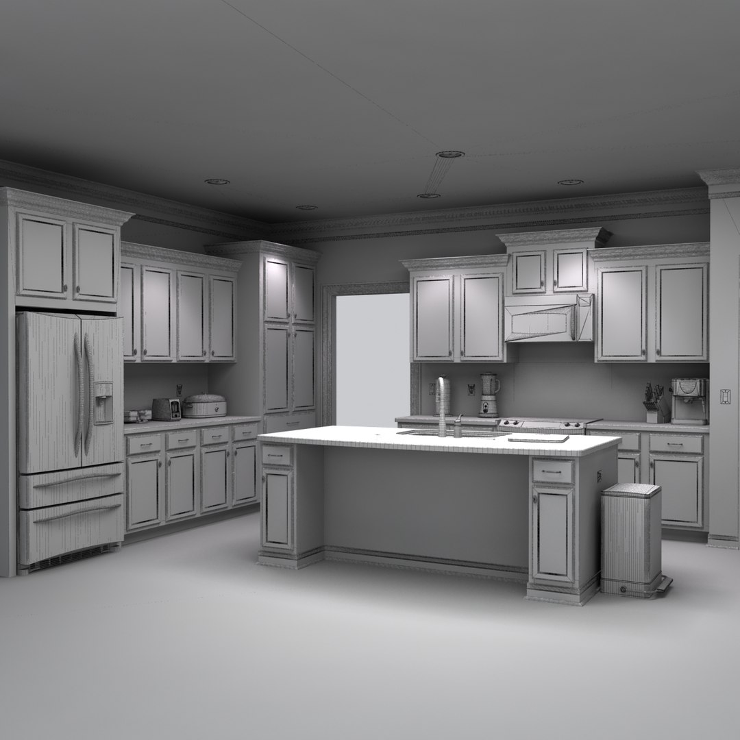 Kitchen Scene 3d Model
