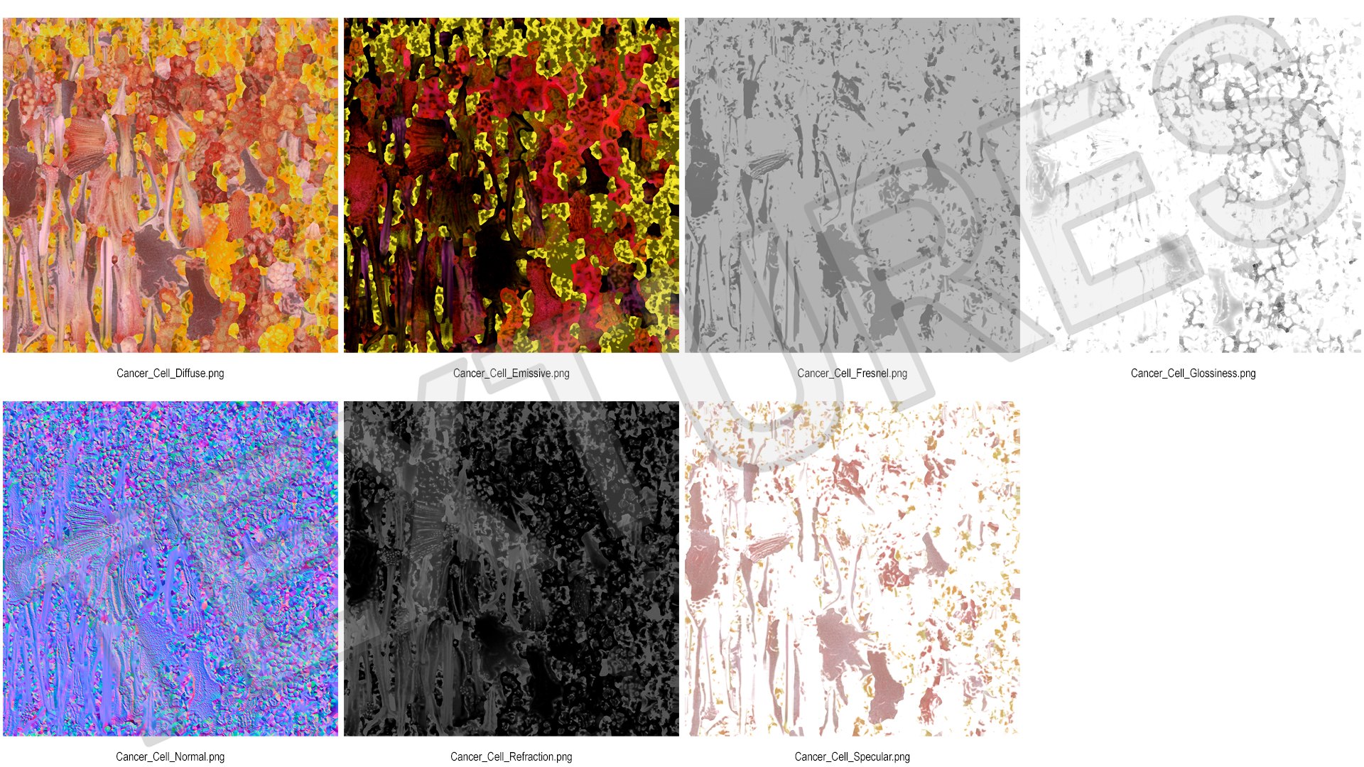 3D Model Human Cancer Cell With 2 Lymphocyte - TurboSquid 2220676