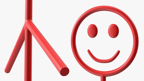 modelo 3d Cartoon Stickman Figure Red - TurboSquid 2076126