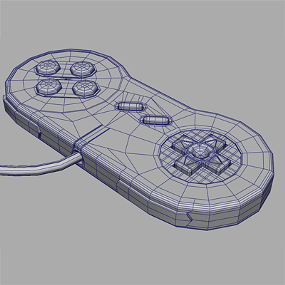 Super Controller Snes 3d Model