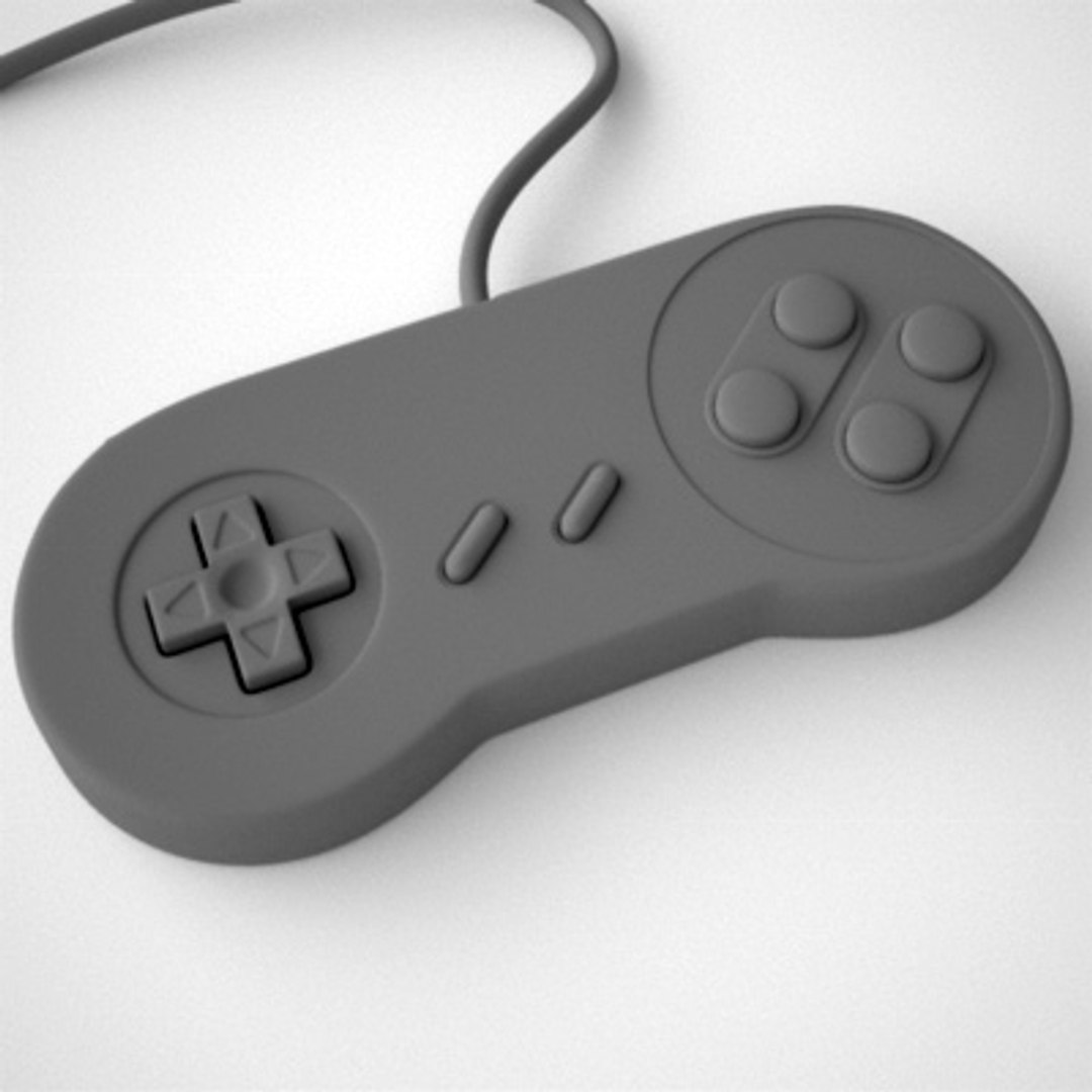 Super Controller Snes 3d Model