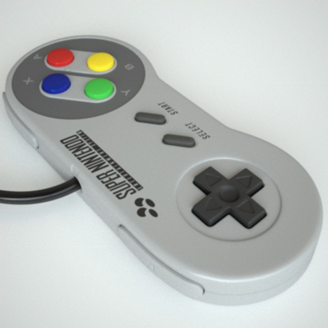 Super Controller Snes 3d Model