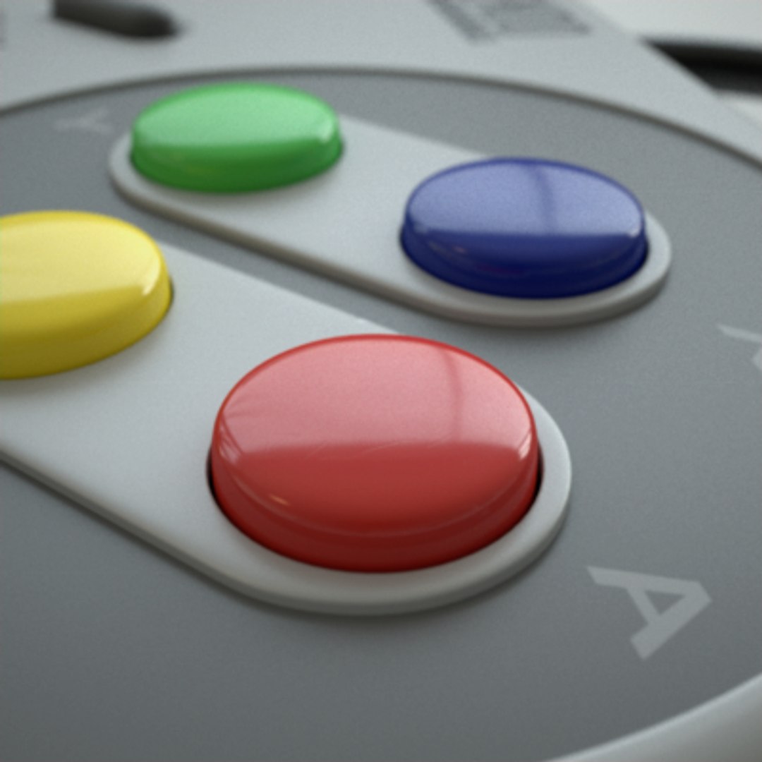 Super Controller Snes 3d Model