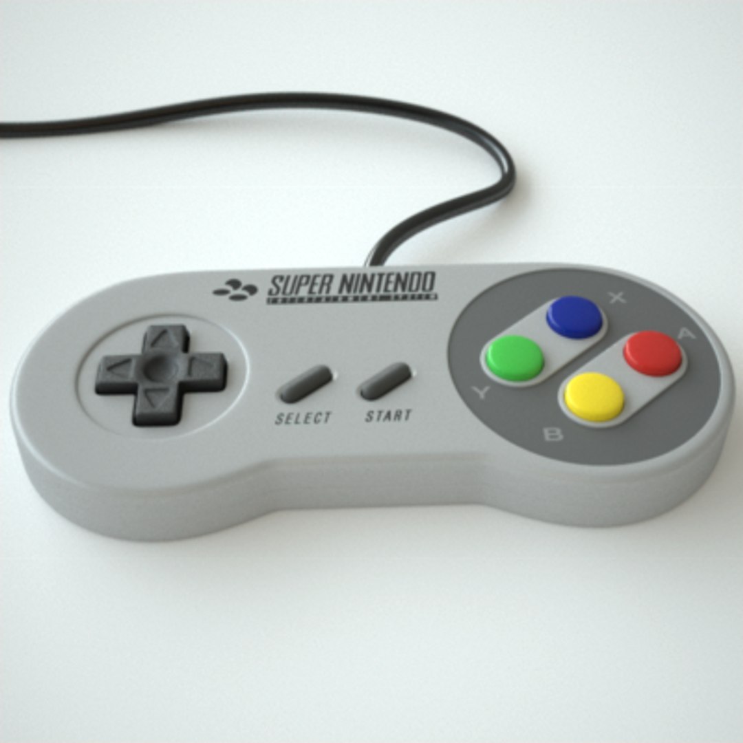 Super Controller Snes 3d Model