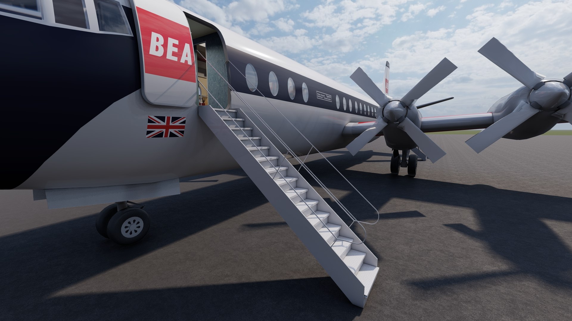 3D Model BEA VICKERS VANGUARD 951 - TurboSquid 2336851