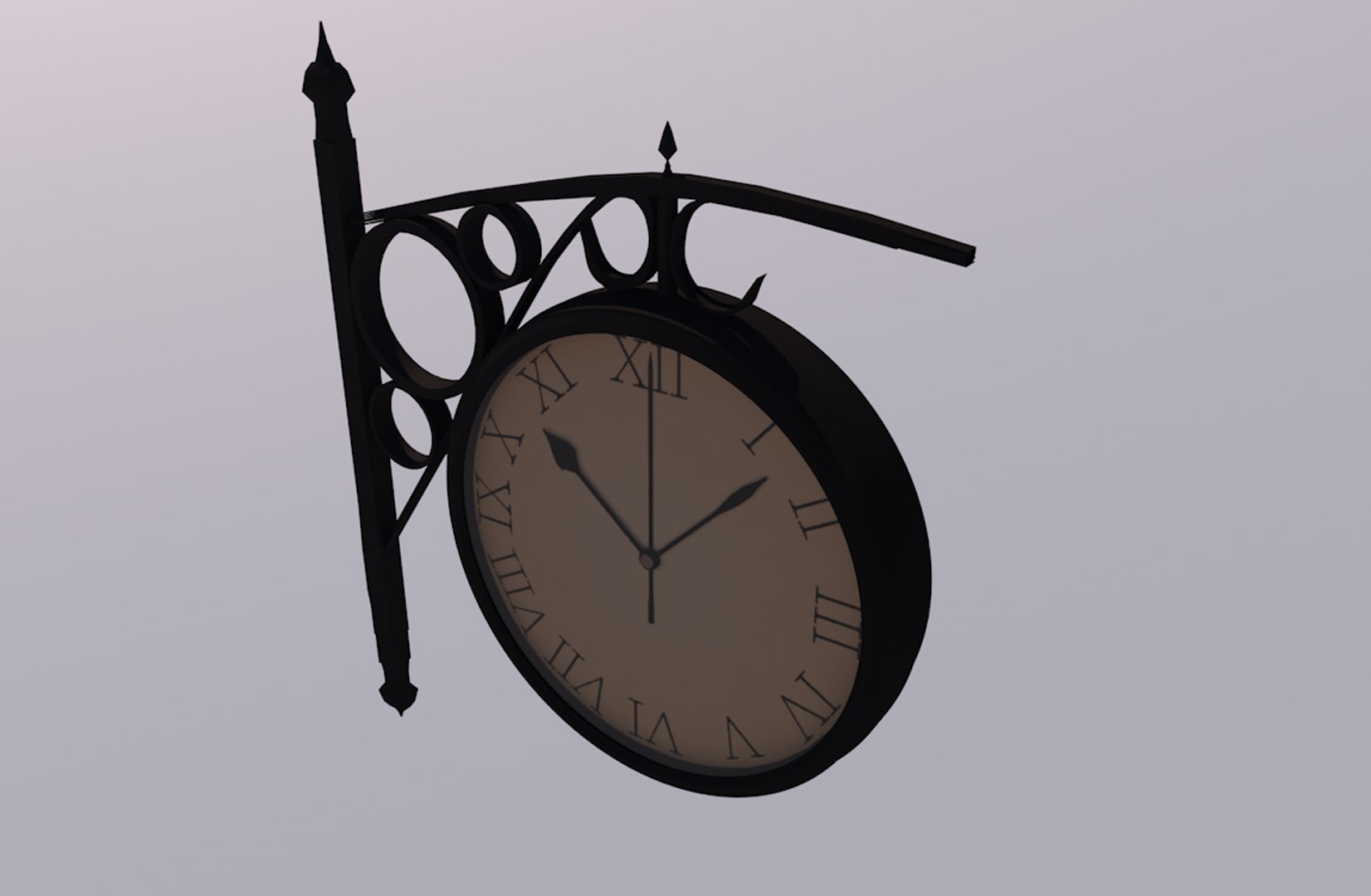 Free Train Clock 3d Model
