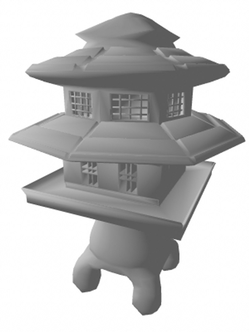 japanese zen ornament 3d model