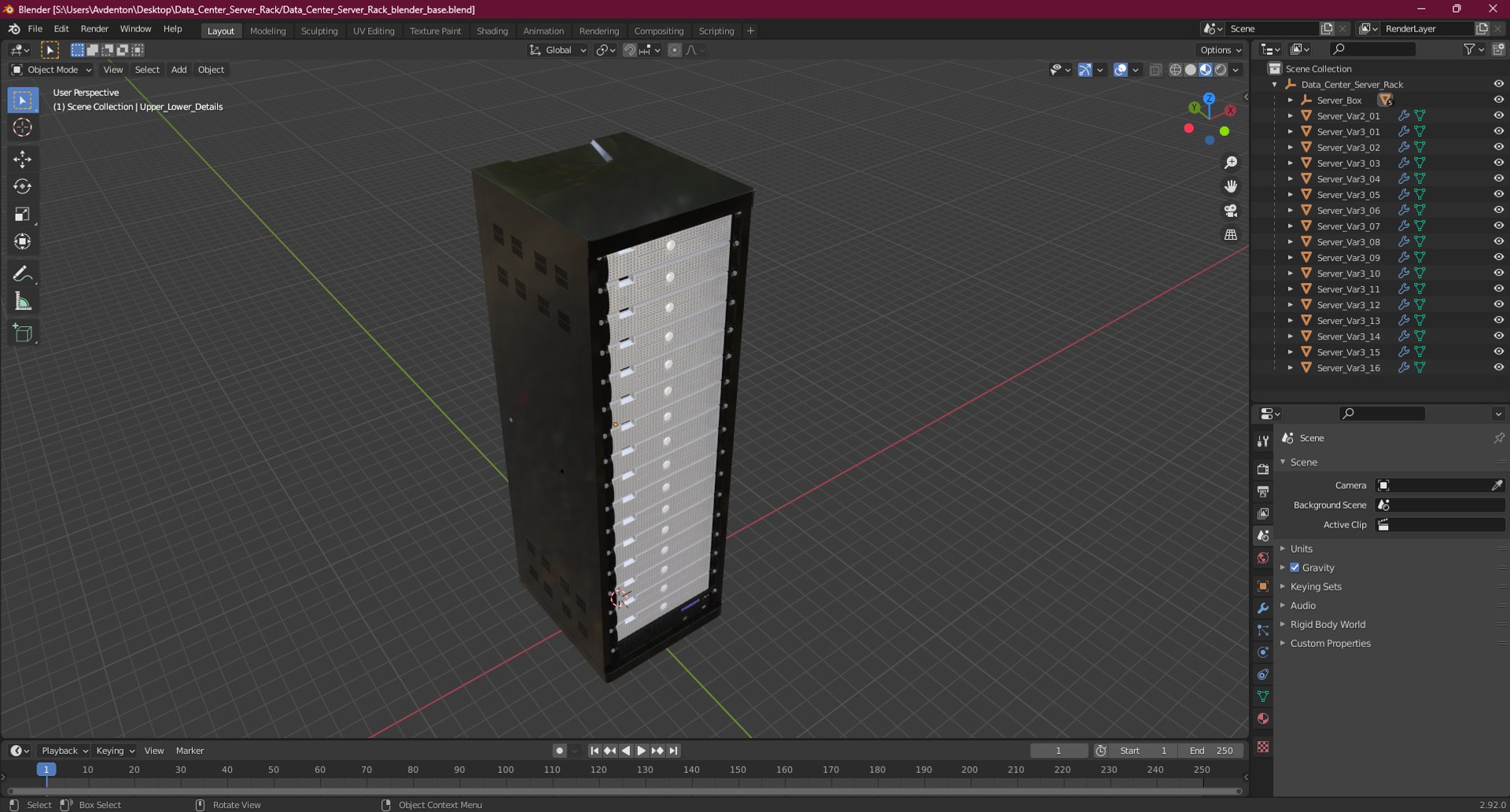 3D Model Data Center Server Rack - TurboSquid 2262265