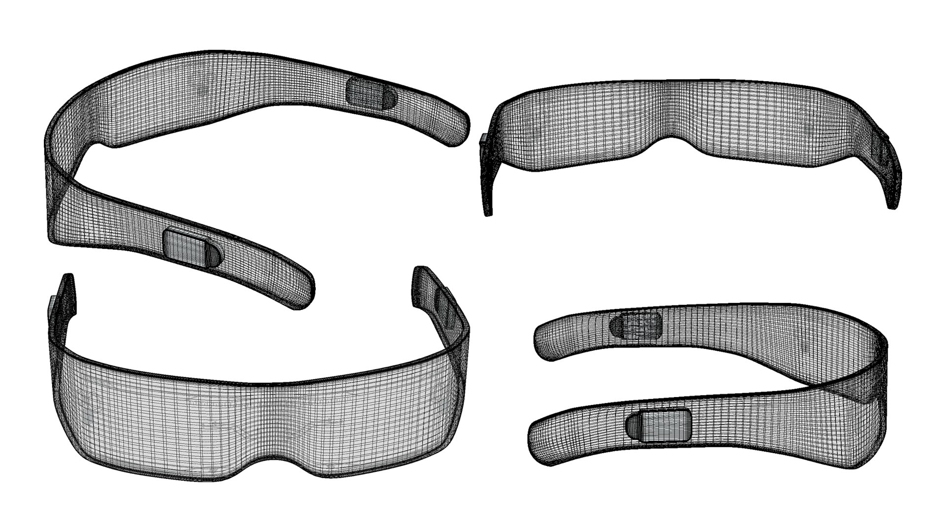3D Futuristic Cyberpunk Sci-fi Glasses Model - TurboSquid 2150848