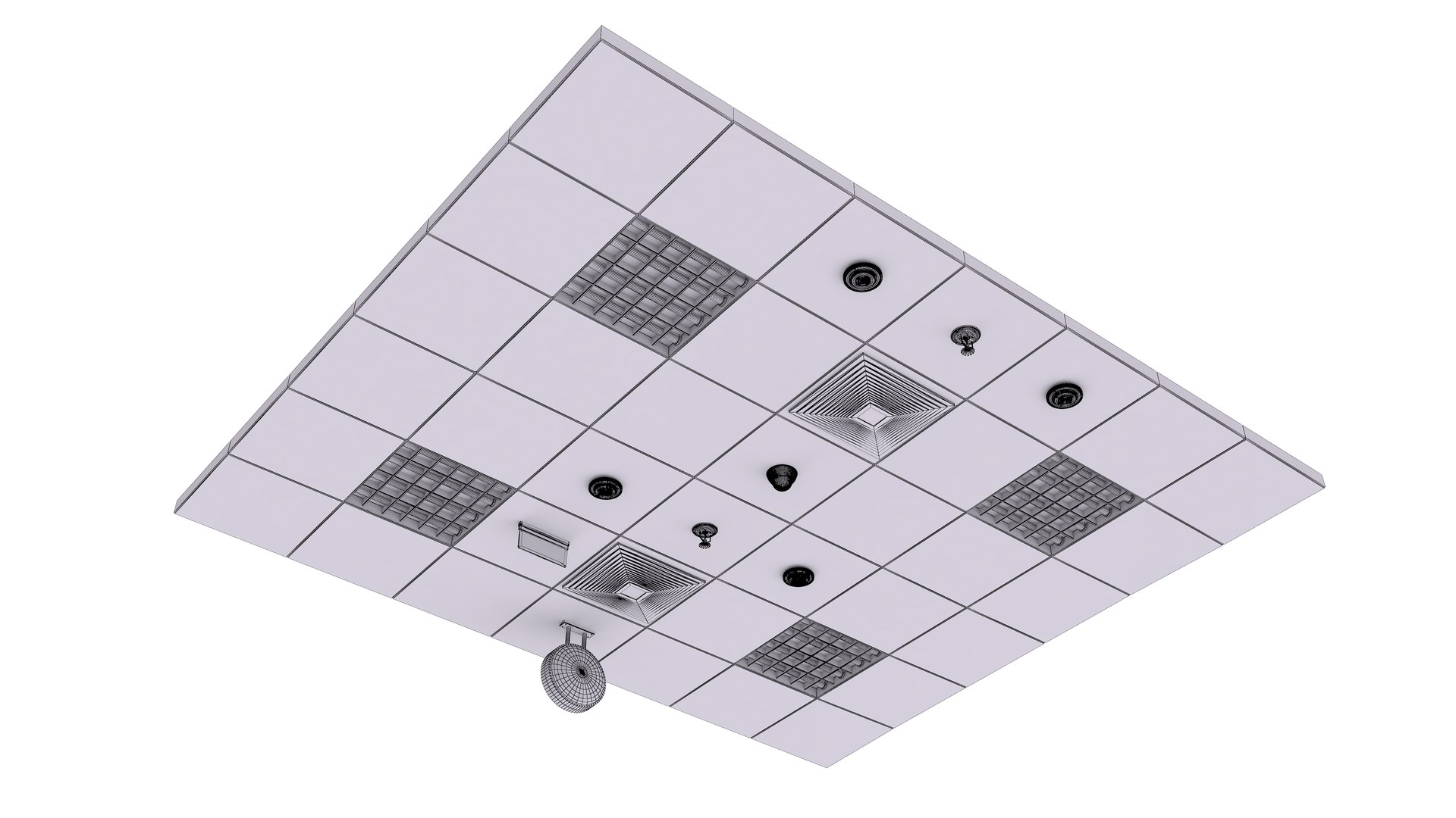 3D Ceiling system Armstrong model - TurboSquid 1918107