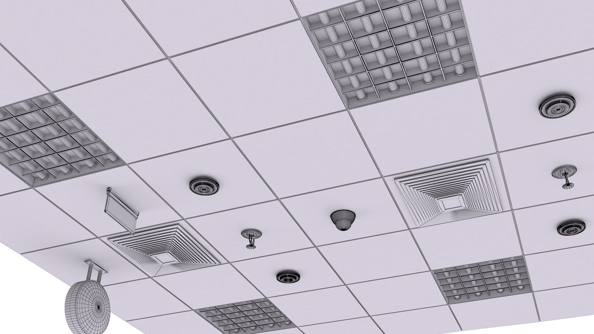 3D Ceiling system Armstrong model - TurboSquid 1918107