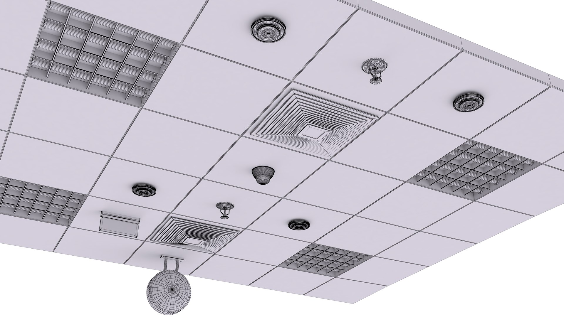 3D Ceiling system Armstrong model - TurboSquid 1918107