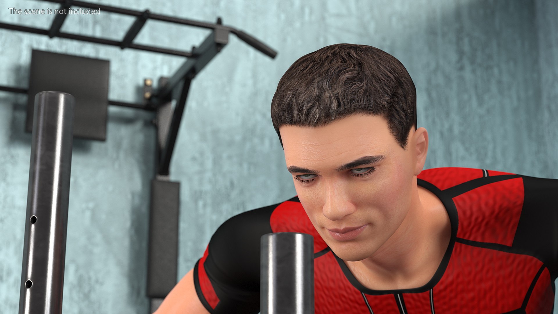 Athlete With Armortech Heavy Duty 3 Post Prowler Sled Rigged For Modo ...