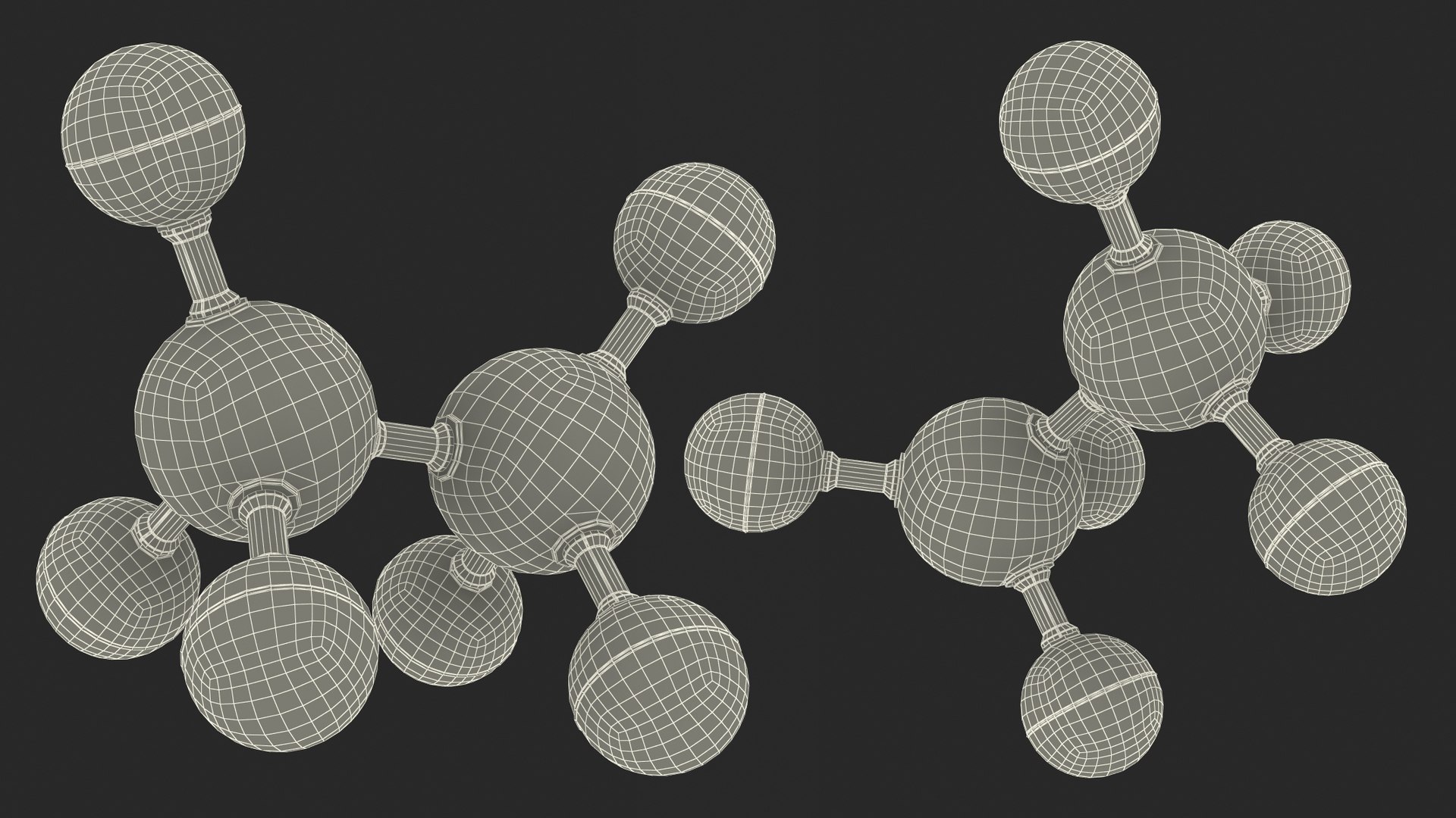 Ethane Molecule Structure Model - TurboSquid 2390541