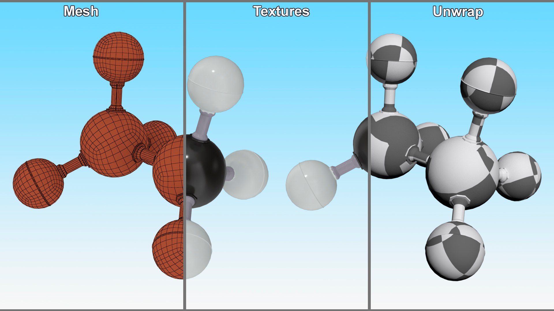 Ethane Molecule Structure Model - TurboSquid 2390541
