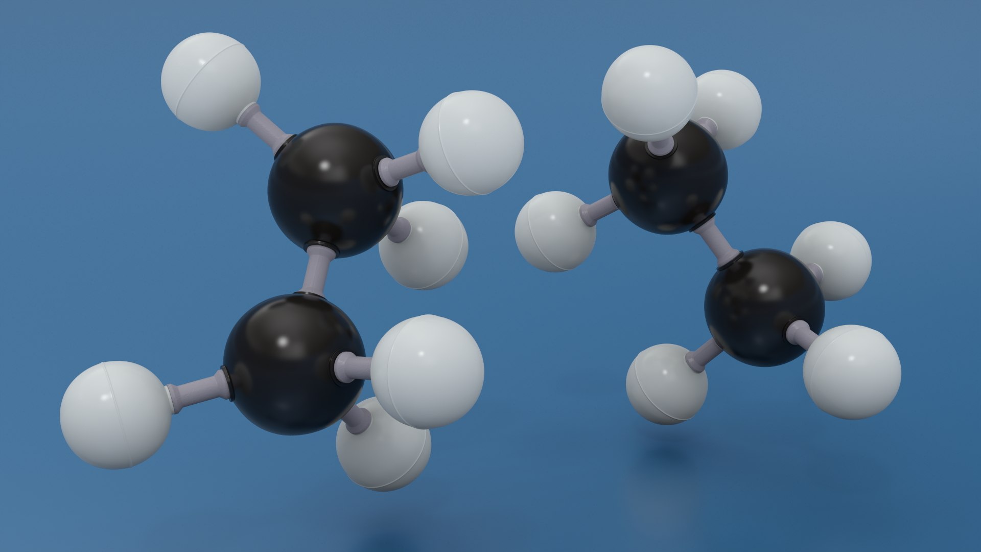 Ethane Molecule Structure Model - TurboSquid 2390541