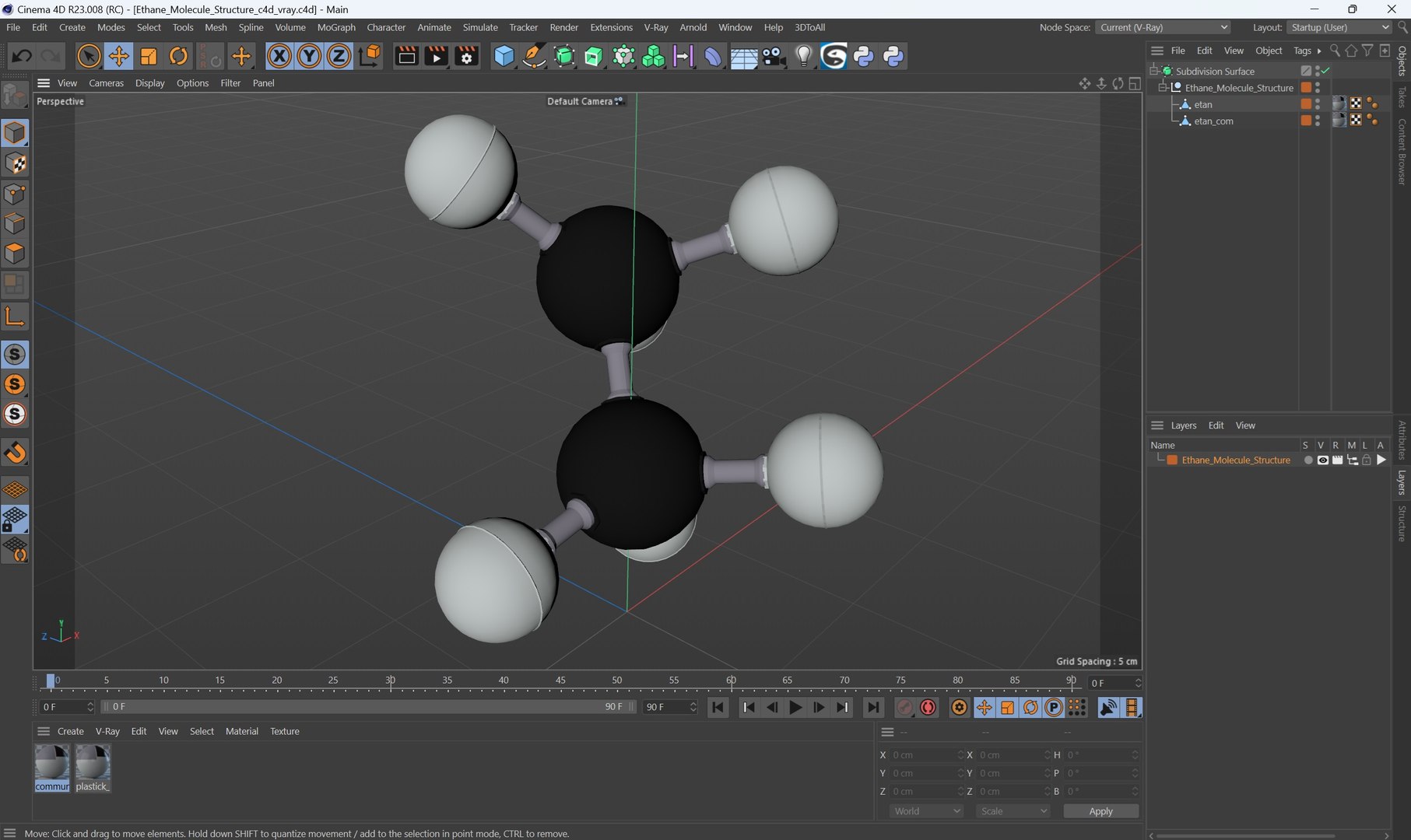Ethane Molecule Structure Model - TurboSquid 2390541