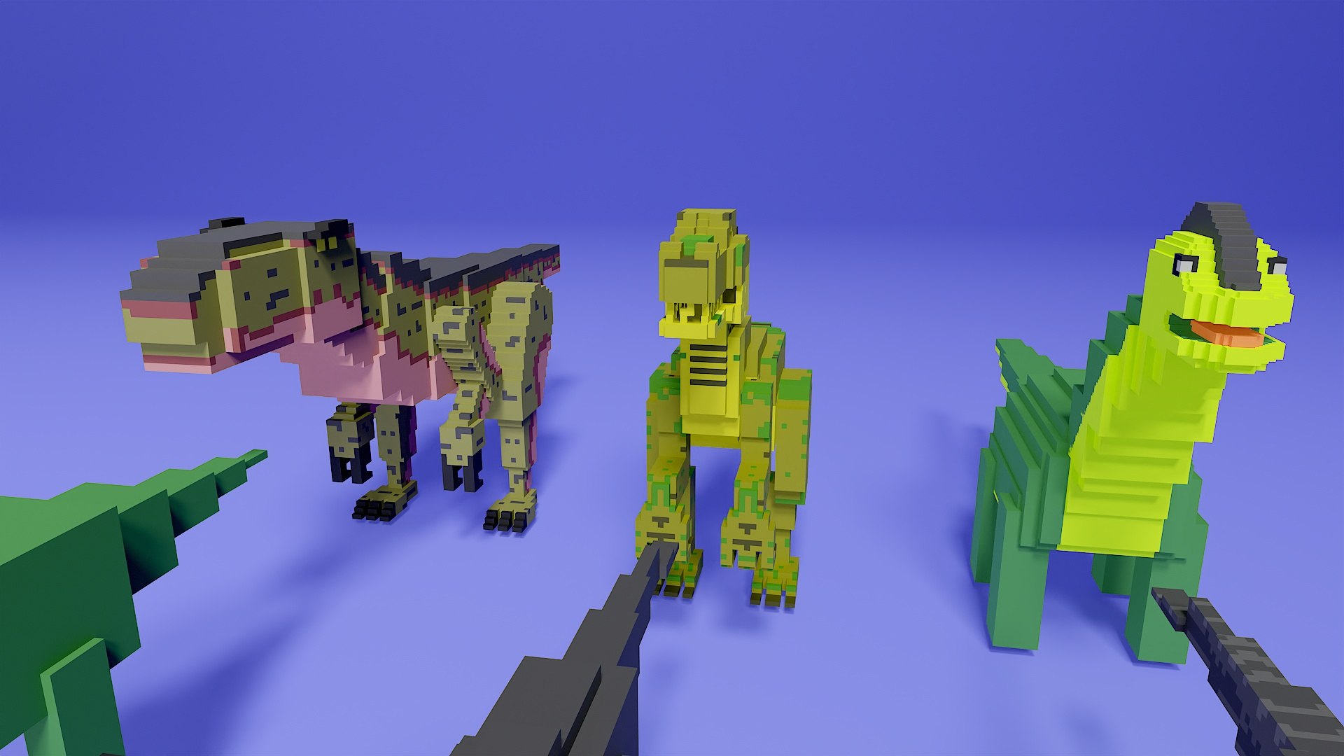 3D Dino Voxel Art Pack 3d Model Model - TurboSquid 2182458
