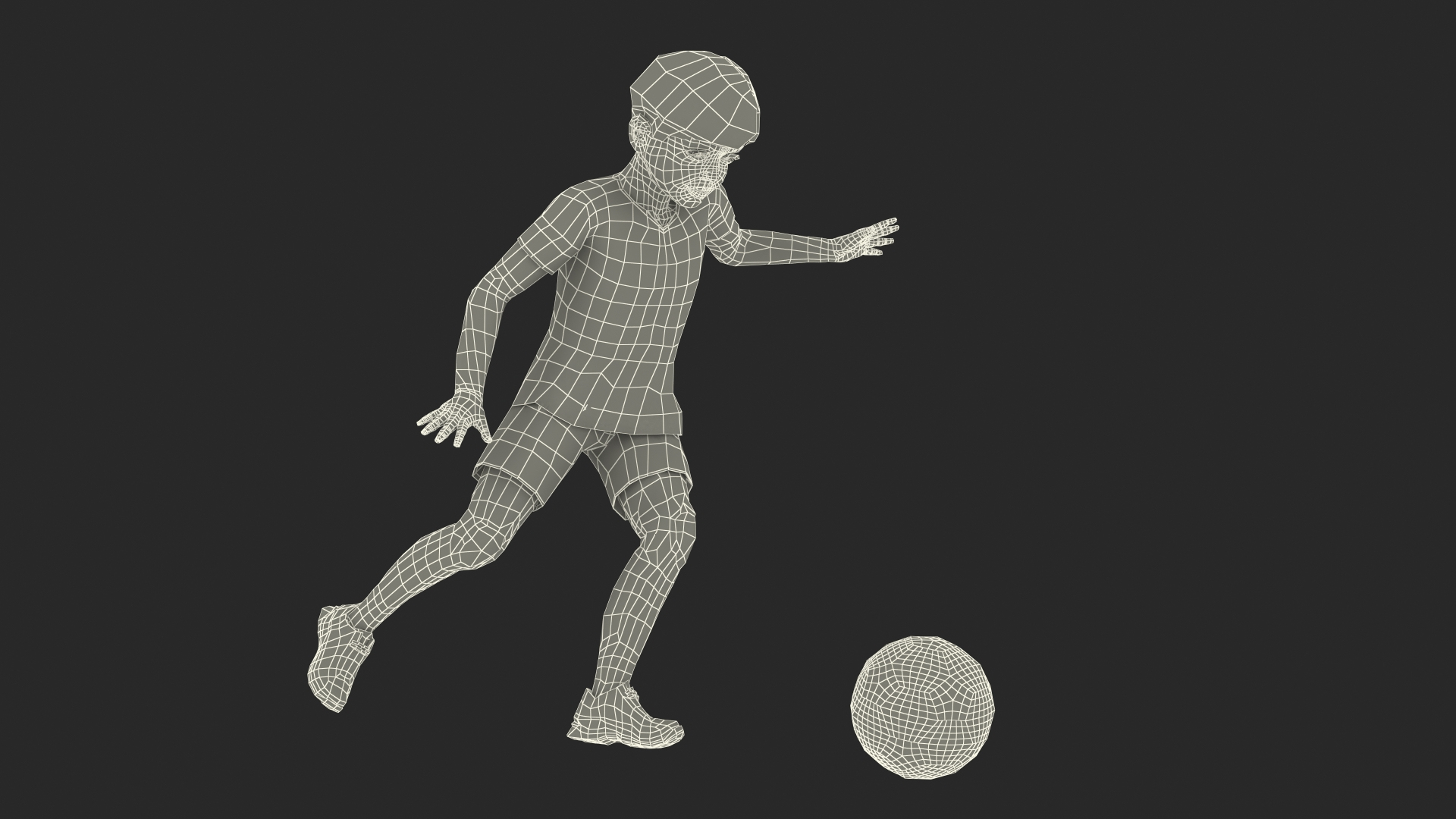 Child Boy With Ball Sport Style 3D Model - TurboSquid 1919093