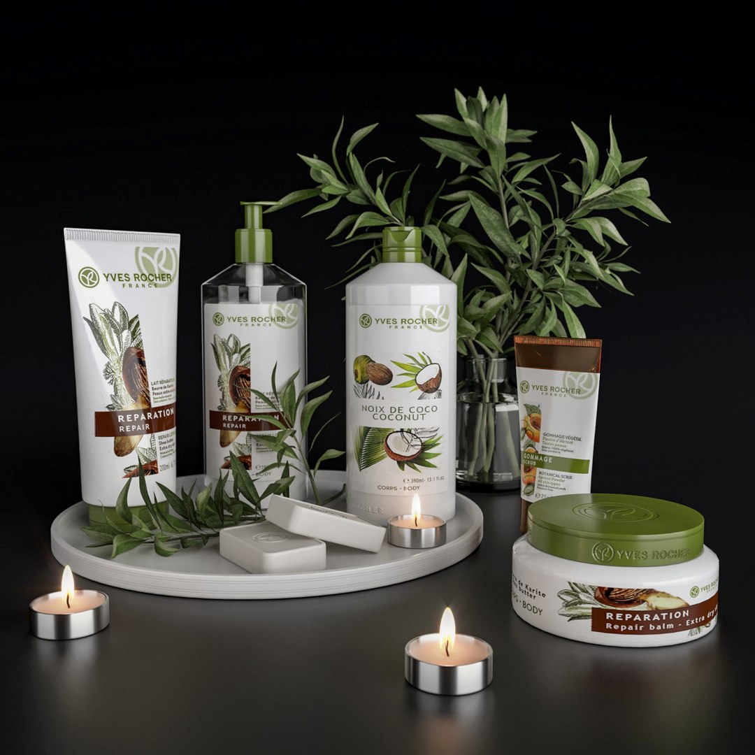 Yves rocher cosmetics set 3D model - TurboSquid 1517890