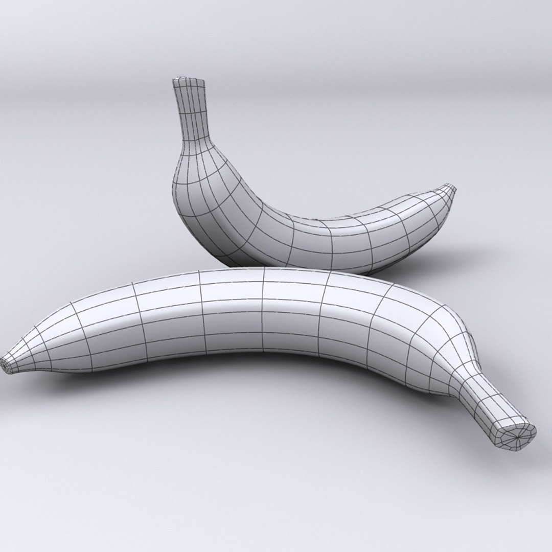 3d model banana hi res
