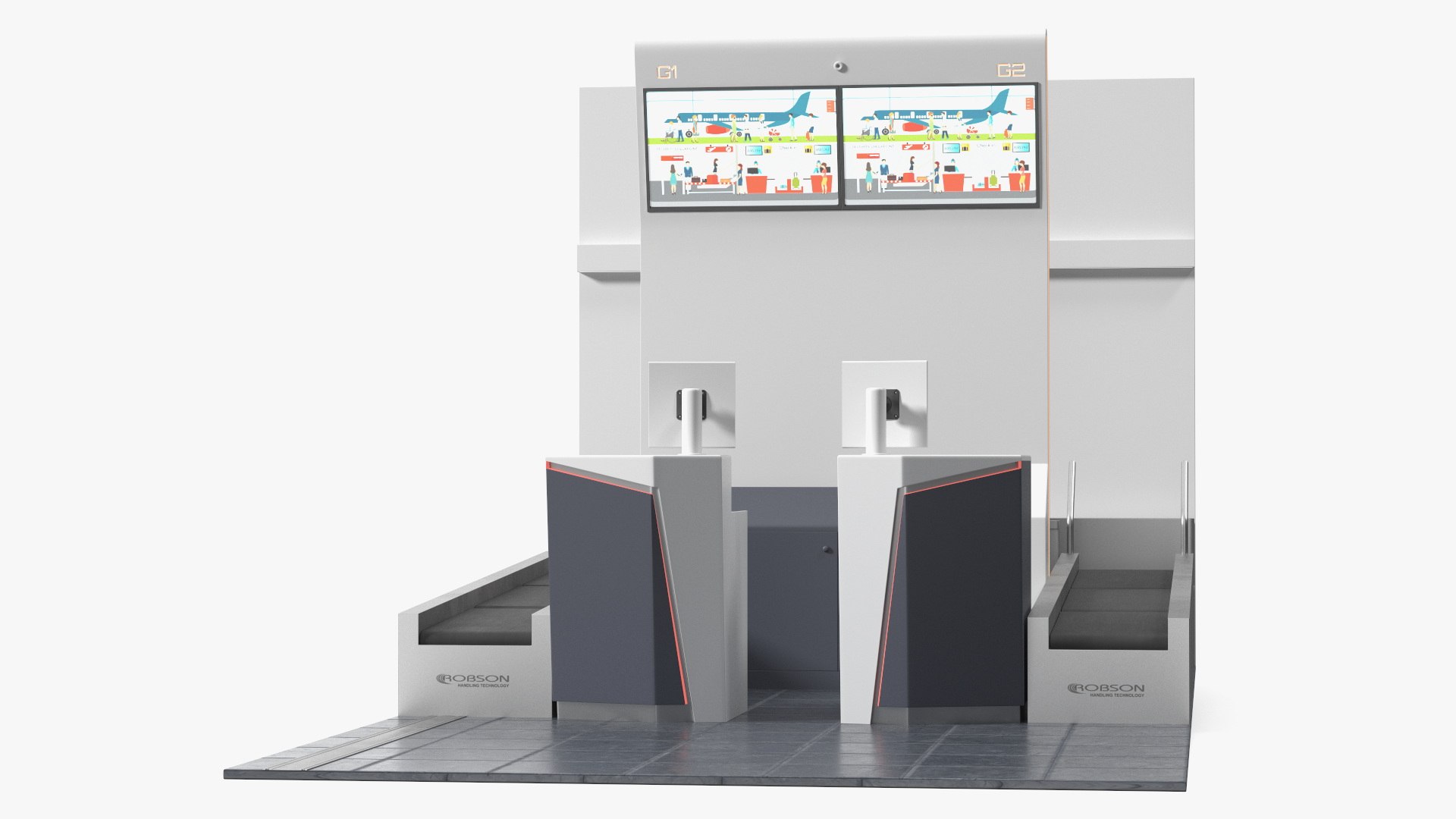 Airport Check-In Desk 3D model - TurboSquid 2104768