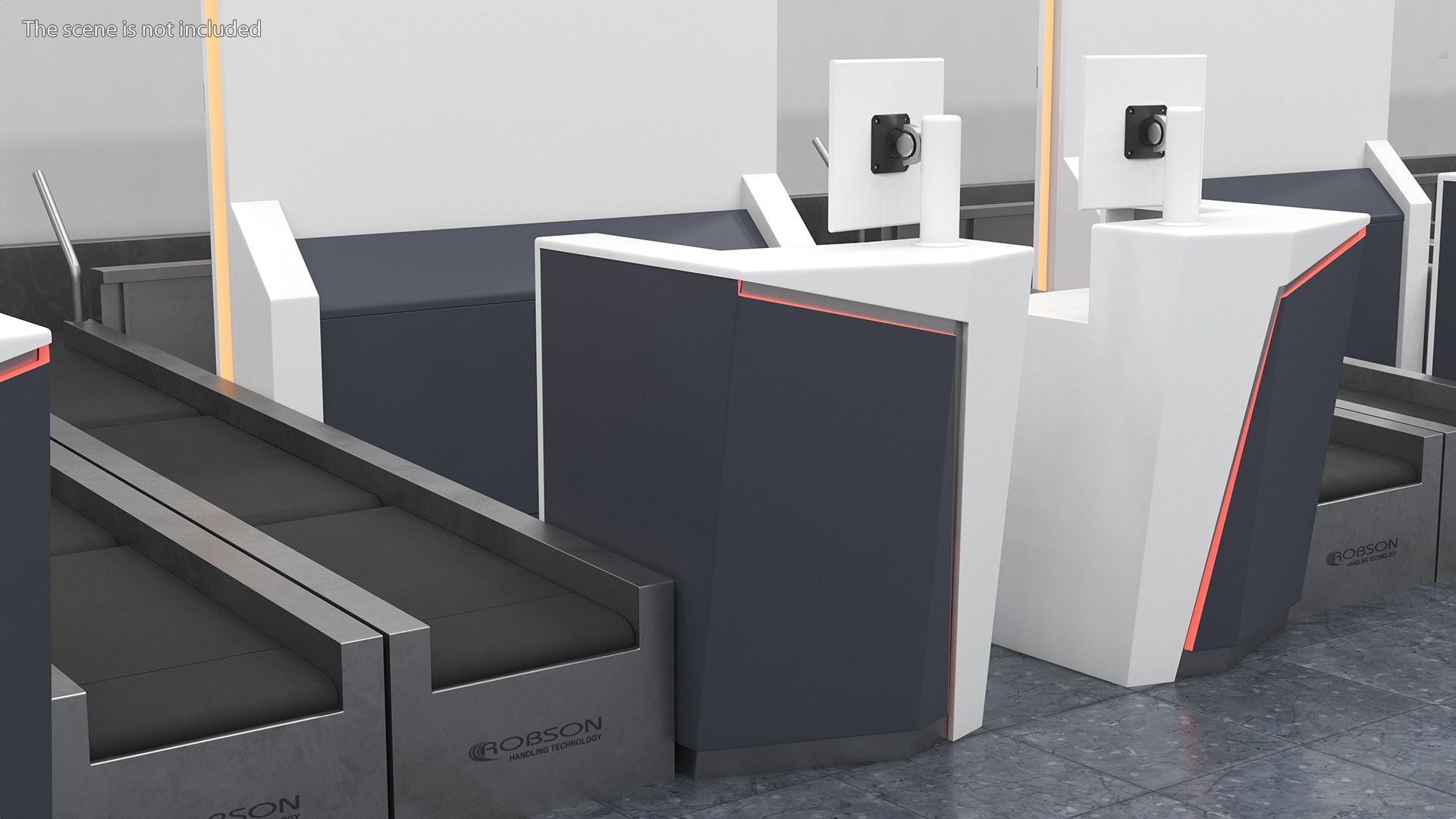 Airport Check-In Desk 3D Model - TurboSquid 2104768
