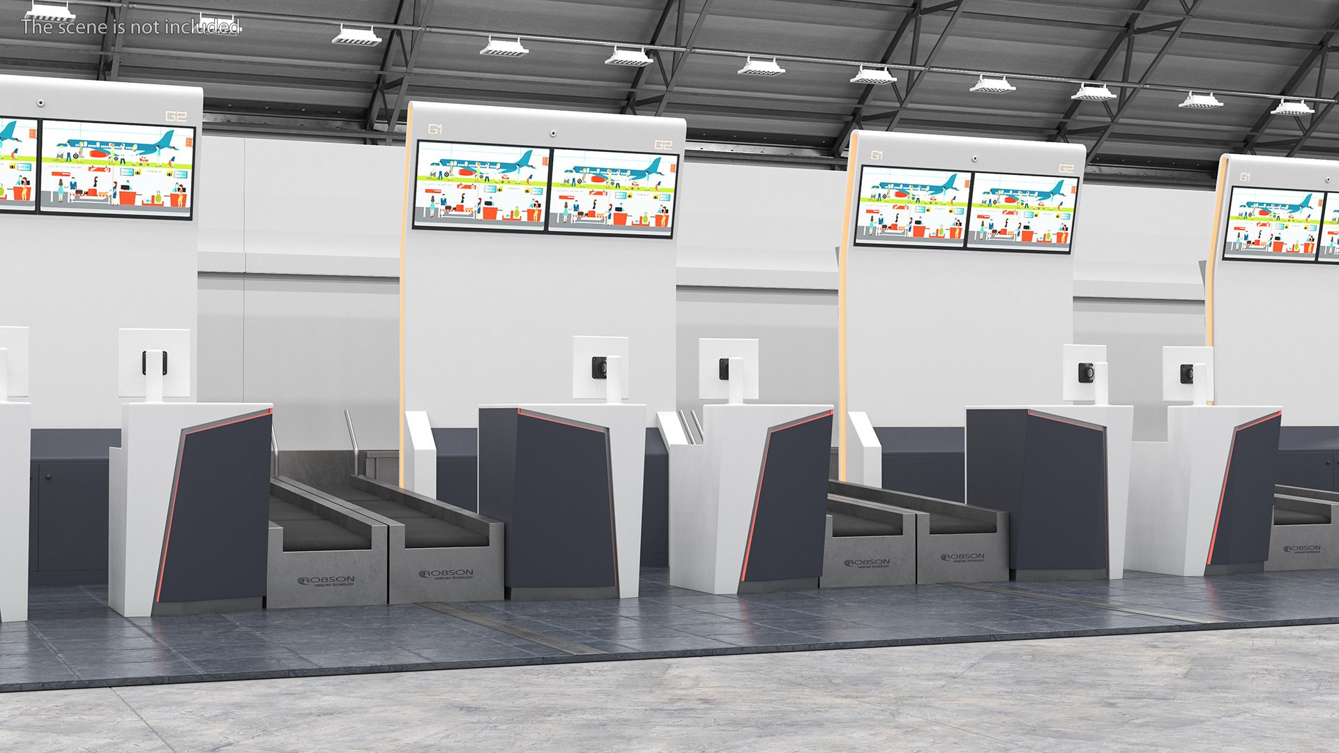 Airport Check-In Desk 3D Model - TurboSquid 2104768